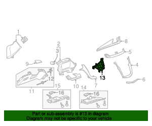 Medium Cashmere Instrument Panel Lower Center Trim Panel 23231672 ...