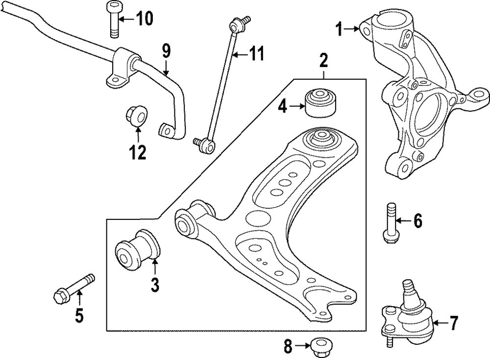 2022-2024 Audi RS3 Lower Control Arm 8Y0-407-152 | TascaParts.com