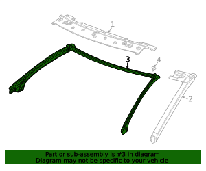2020-2022 Chevrolet Corvette Retaining Strip 84131559 | TascaParts.com