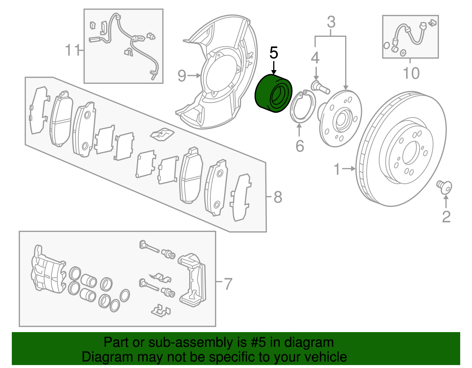2014-2020 Acura MDX Front Wheel Bearing 44300-TZ5-A02 | OEM Parts Online