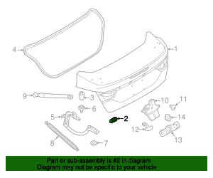 Genuine OEM Ford Part - Trunk Lid Bumper BM5Z-16758-B | Genuine OEM ...