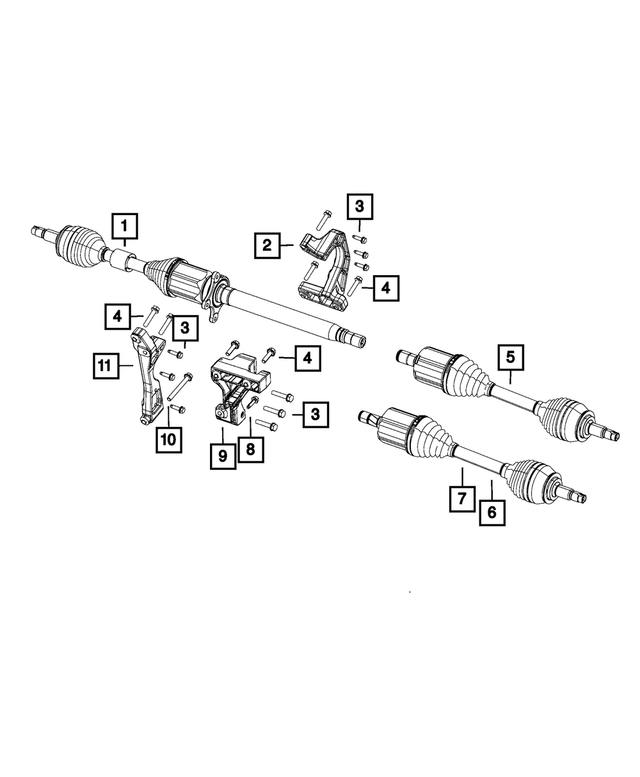 MOPAR AXLE HALF SHAFT - 52123738AA - 52123738AA | Mopar Online Parts