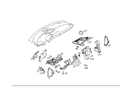 Detachable Components, Instrument Panel for 2003 Mercedes-Benz C320 ...