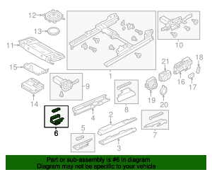 4H0-881-348-A-DC1 - Seat Track Cover 2011-2018 Audi | AutoNationParts.com