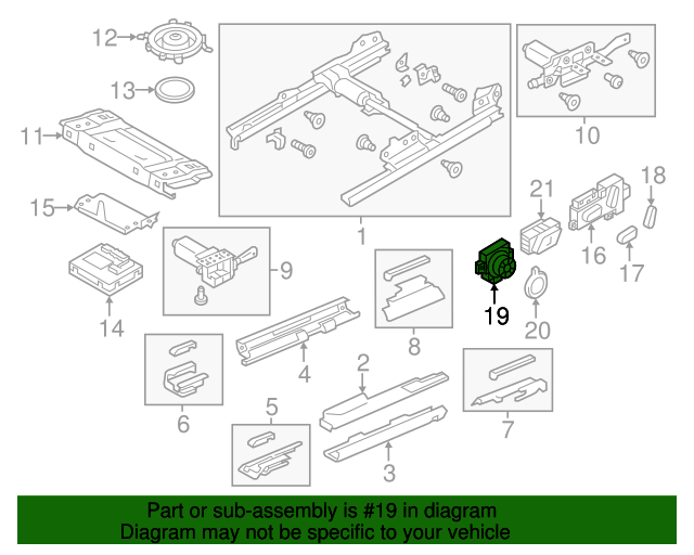 4H0-959-777-B-6PS - Lumbar Switch 2011-2024 Audi | Audi OEM Parts