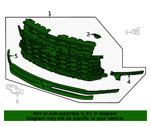 2021-2023 Chevrolet Grille 85525322 | GMPartsDirect.com
