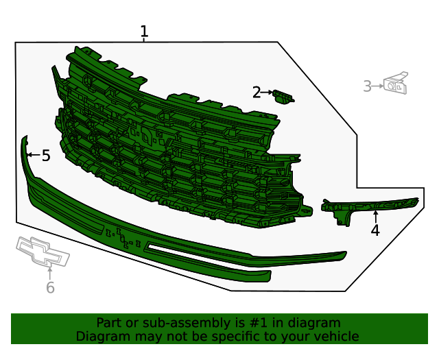 85617308 - Grille 2023-2024 Chevrolet Tahoe | GM Wholesale Direct