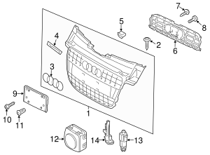 8K0-807-233-G - Grille Reinforcement 2013-2016 Audi | AutoNationParts.com