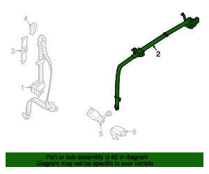 89850-A9500GBU - Center Belt Assembly 2015-2021 Kia Sedona | Kia.Parts ...