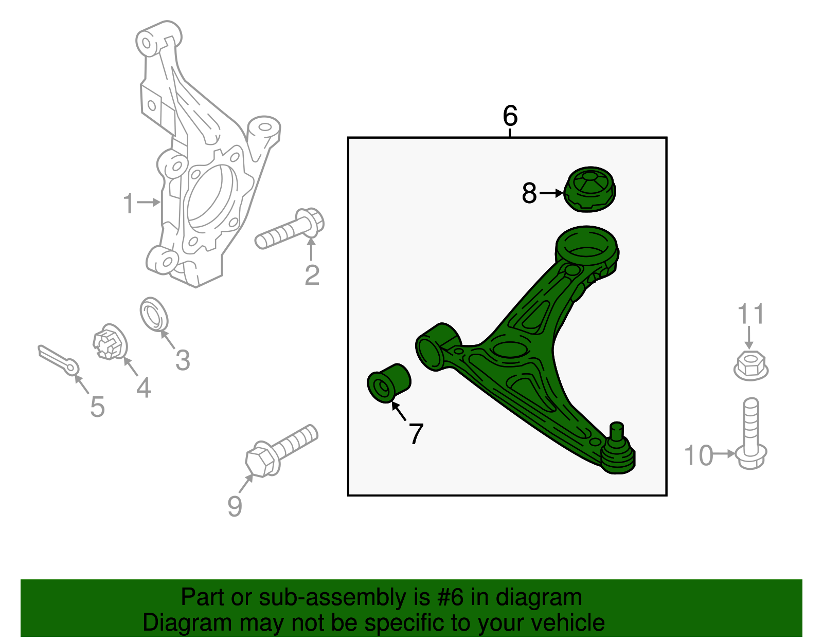 Genuine Lower Control Arm for 2016-2019 Hyundai Sonata | Part# 54501 ...