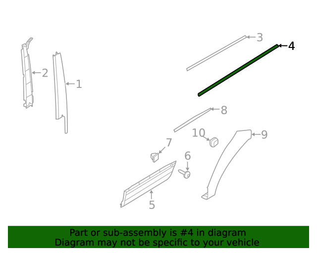 2022-2023 Land Rover Range Rover Belt Molding LR174400 | Express Land ...