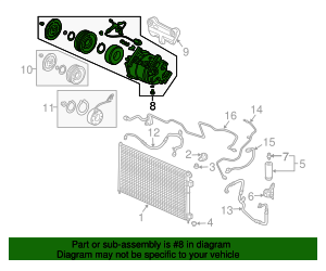 38810-PLM-A11 - A/C Compressor 2002 Honda Civic | AutoNation Parts