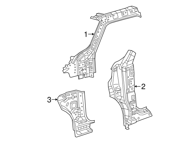 68465875AA - Rear Floor Pan Reinforcement - 2020 Ram ProMaster City ...