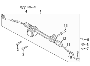 2015-2017 Hyundai Rack and Pinion Assembly 57700-B1400 ...