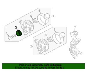 2007-2010 Audi Q7 Alternator Pulley 021-903-119-L | Audi USA Parts