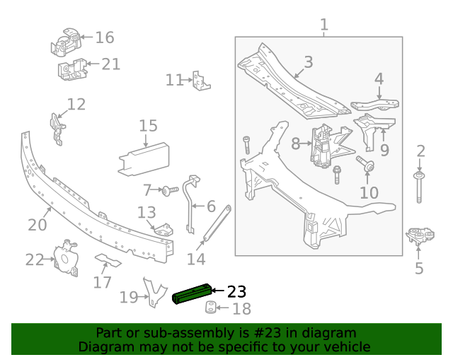 253-885-03-06 - Energy Absorber 2020-2022 Mercedes-Benz | Mercedes-Benz ...