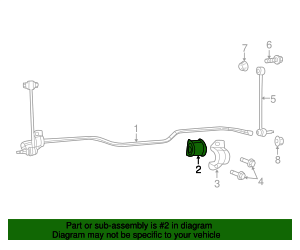 2009-2024 Mopar Bushing 55398940AB | Mopar Parts Canada