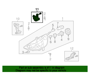 06150-TK6-A01 - Leg Kit A, L Headlight Mounting 2009-2013 Honda Fit ...