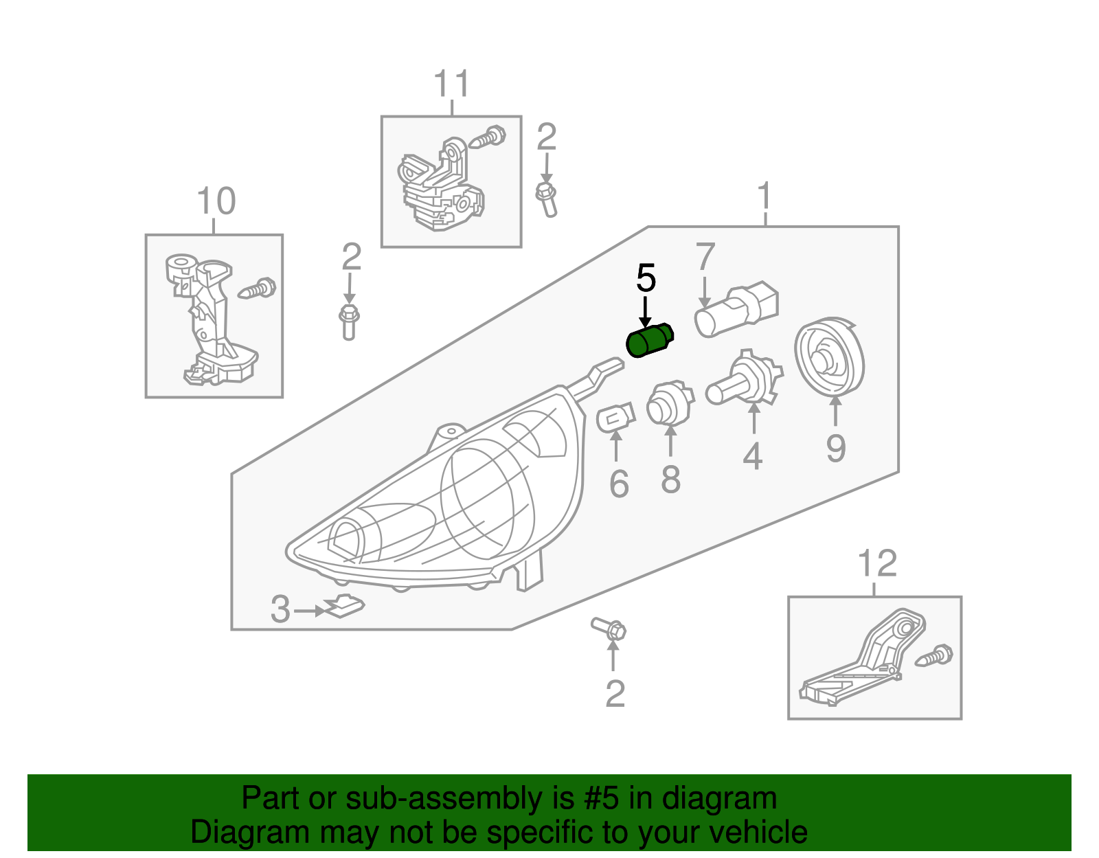 34351-SJA-003 - Marker Lamp Bulb 2005-2013 Honda | Honda Parts Online
