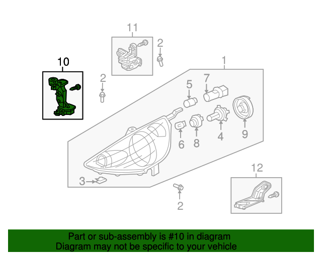 06150-TK6-A21 - Repair Bracket 2009-2013 Honda Fit | Honda Parts Online