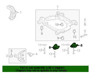 2008-2019 Ford Engine Cradle Mount Plate - Driver's Side (LH) 8G1Z ...
