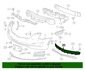 2015-2019 Cadillac ATS Front Lower Grille 22879645 GM | GMPartsDirect.com