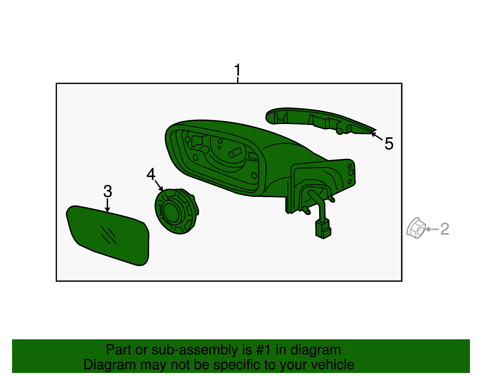 2011-2014 Hyundai Sonata Mirror Assembly 87610-3Q010 | OEM Parts Online