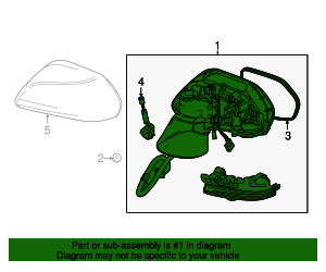 2018-2024 Toyota Camry Door Mirror Right, Front Right 87910-06840 | OEM ...