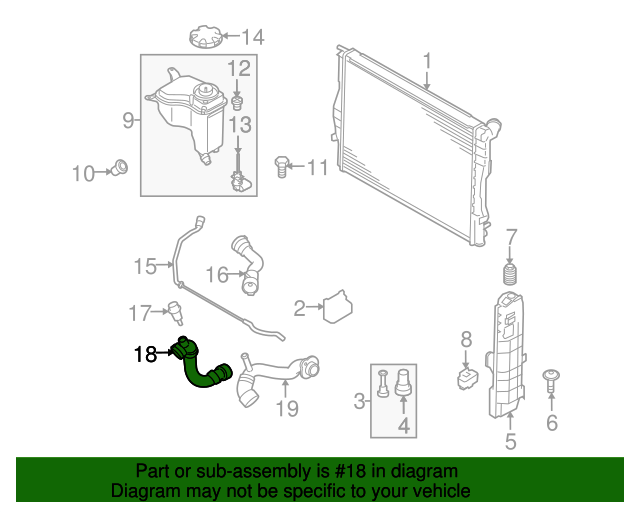 17127531579 - 2006-2013 BMW Upper Hose (17-12-7-531-579) | BMW of South ...