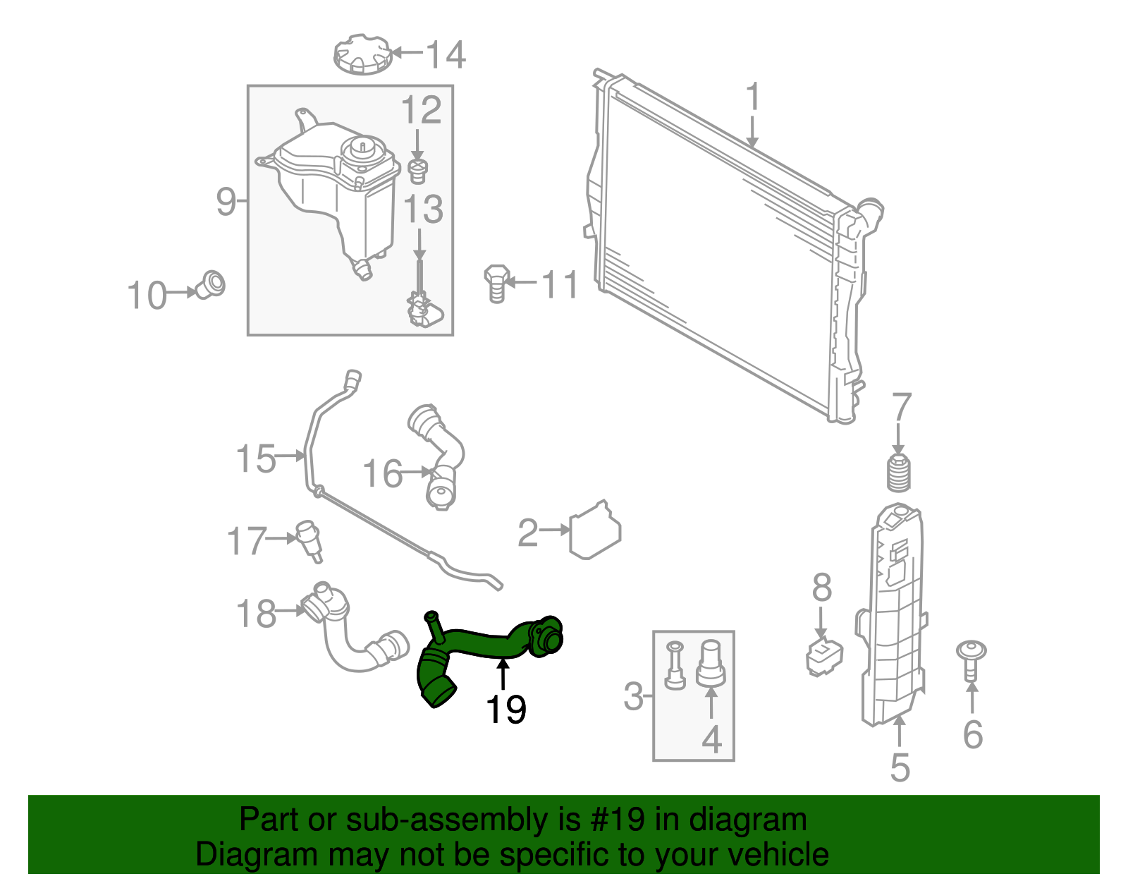 11537535829 - 2006-2013 BMW Engine Coolant Hose (11-53-7-535-829) | BMW ...