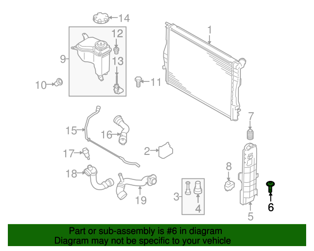 2000-2021 BMW Upper Support Screw 17-11-7-536-971 | BMWPartsDirect.com