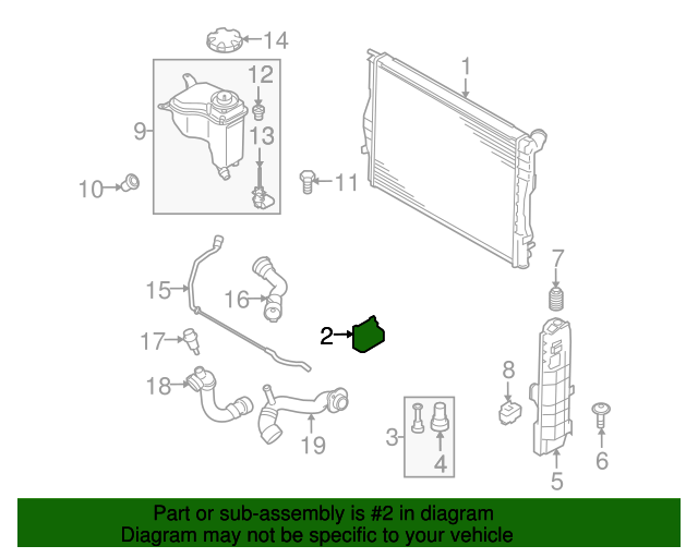 17-11-7-807-184 - Radiator Lower Bracket - 2006-2013 BMW | BMWPartsHub