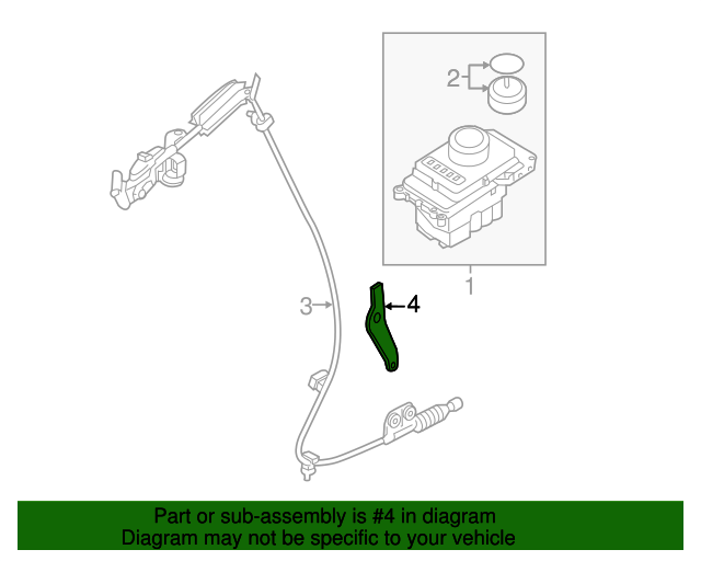 LR022943 - Automatic Transmission Shifter Cable Bracket - 2017-2020 ...