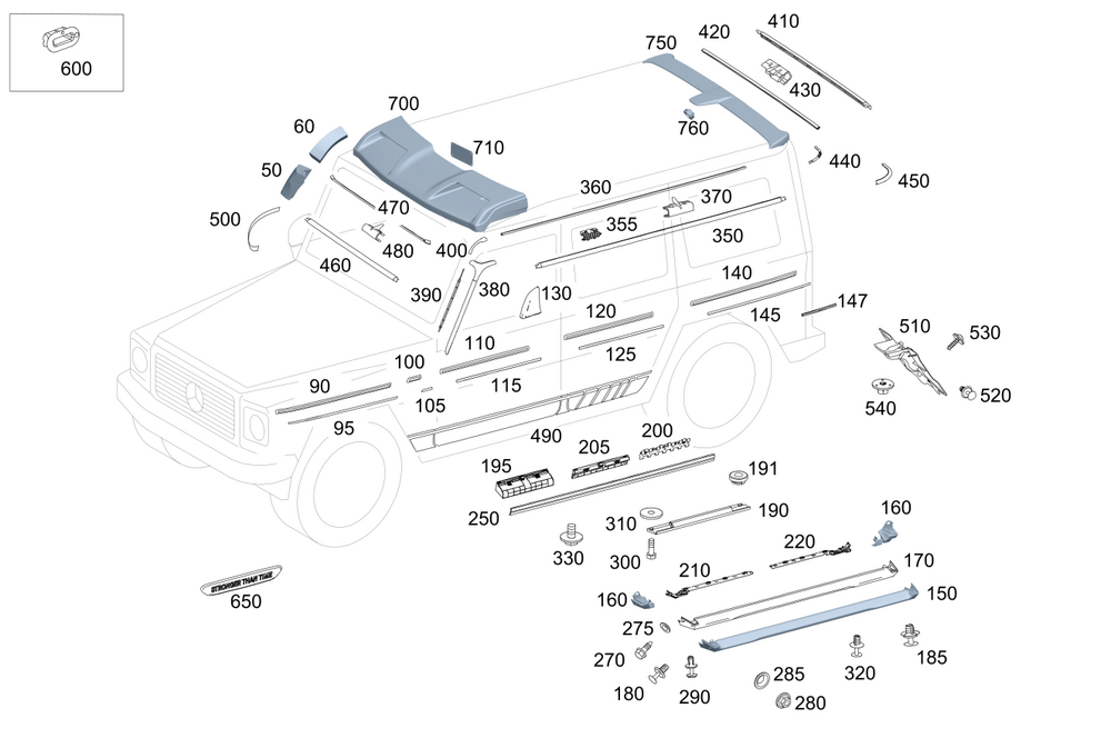 2019-2024 Mercedes-Benz Piping 463-987-02-00 | MB OEM Parts