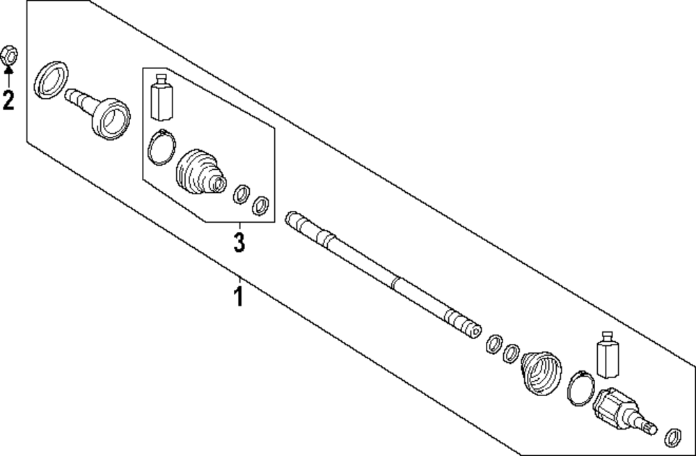 2024-2025 Hyundai Axle Assembly 49600-BE000 | World OEM Parts Hyundai