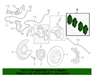2012-2019 Mercedes-Benz Disk Brake Pad Rear 000-420-07-05-90 | MB OEM Parts