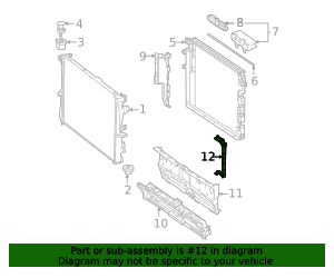 167-504-13-00 - Radiator Support Air Duct Bracket 2020-2024 Mercedes ...