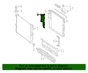 167-505-37-00 - Radiator Support Baffle 2020-2023 Mercedes-Benz ...