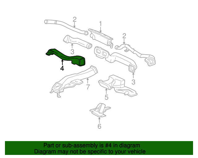 2004-2009 GMC Duct 15127032 | GMPartsDirect.com