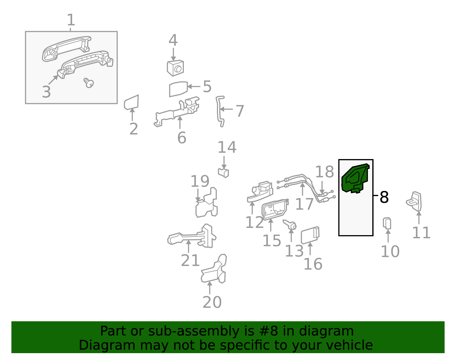 2007-2022 Toyota Lock Actuator 69050-0C060 | Toyota Parts Center