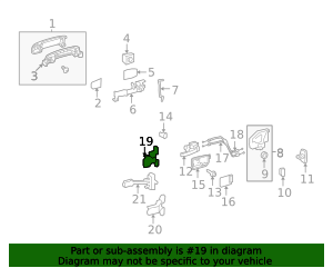 2007-2023 Toyota Upper Hinge 68760-0C020 | OEM Parts Online