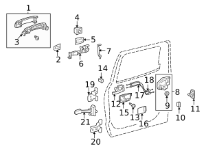 2007-2023 Toyota Upper Hinge 68760-0C020 | OEM Parts Online
