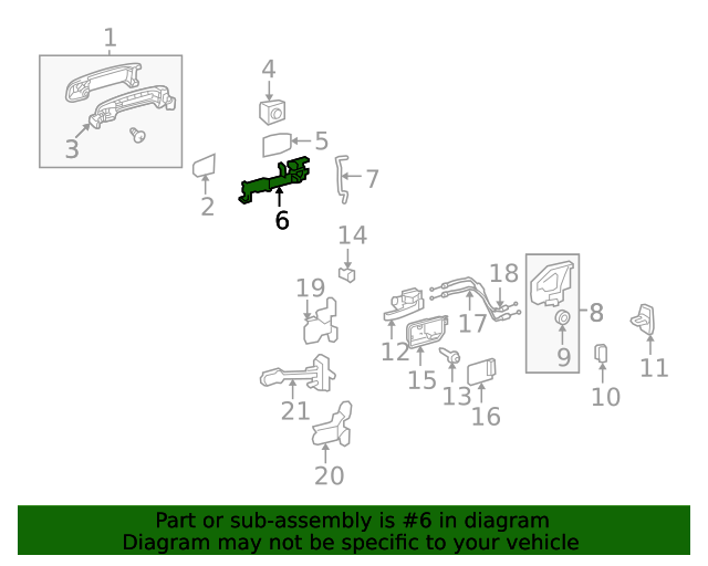 69204-0C010 - Handle Base - 2007-2020 Toyota | Lithia Toyota Parts