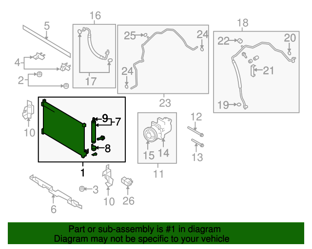 92100-JG000 - Condenser Assembly 2008-2015 Nissan | Nissan Parts ...