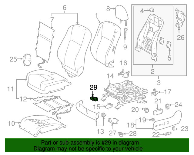 2014-2019 Toyota Highlander Seat Heater Control Module 87501-76011 ...