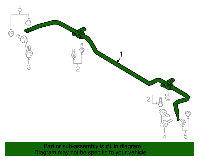 2016-2019 Volvo XC90 Stabilizer Bar 31451631 | TascaParts.com