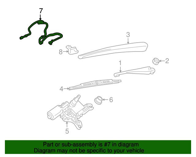2010-2016 Cadillac SRX Windshield Washer Fluid Reservoir Hose 20930848 ...