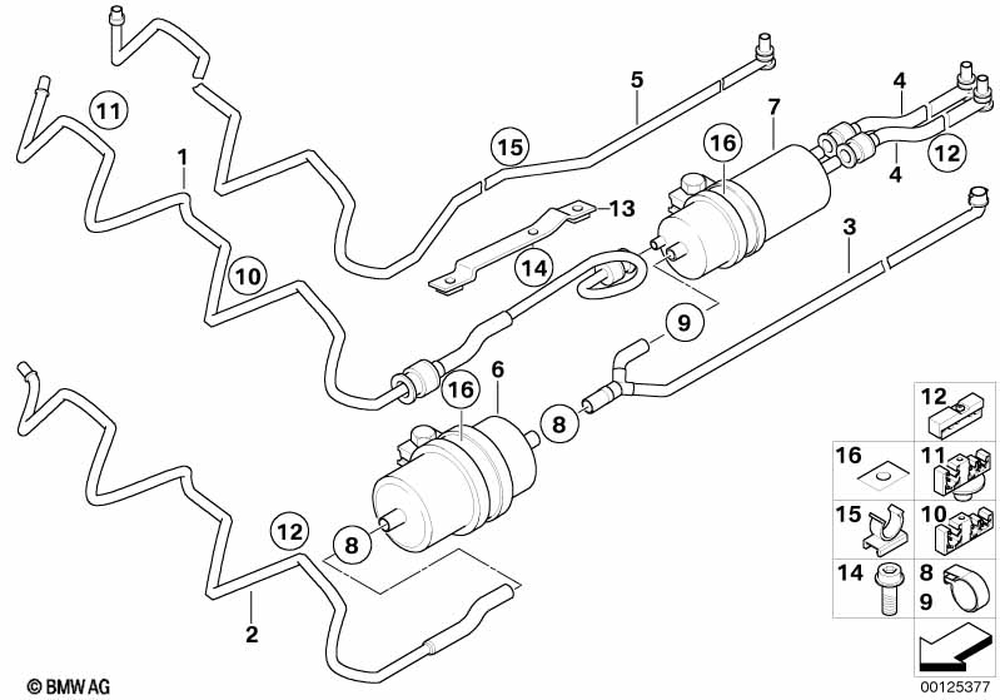 2002-2008 BMW Fuel Filter With Pressure Regulator 16126754017 | Retail ...