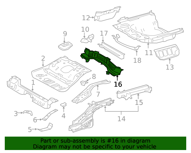 2018-2021 Toyota Front Cross-Member 57605-06200 | OEM Parts Online