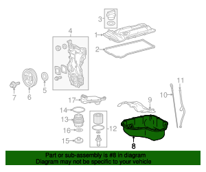 2009-2019 Toyota Engine Oil Pan 12101-0V010 | OEM Parts Online